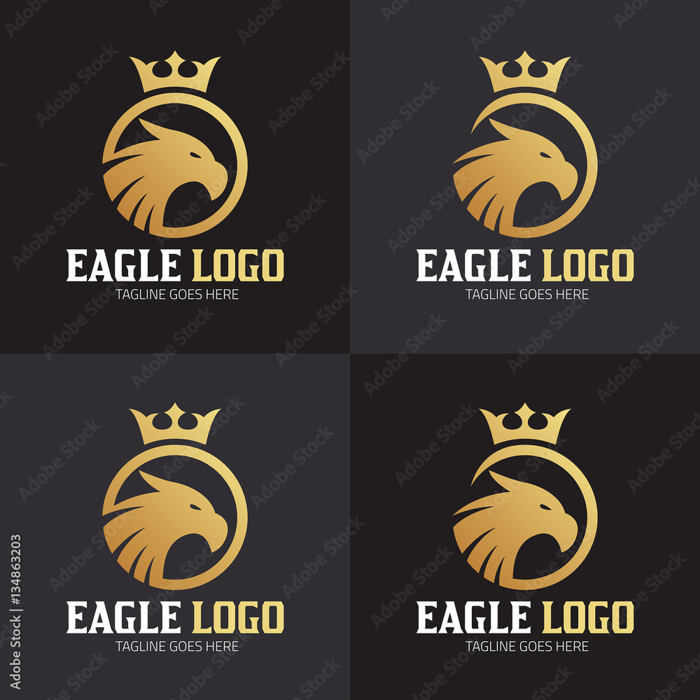 Eagle logo design template, Eagle head logo design concept, Vector ...