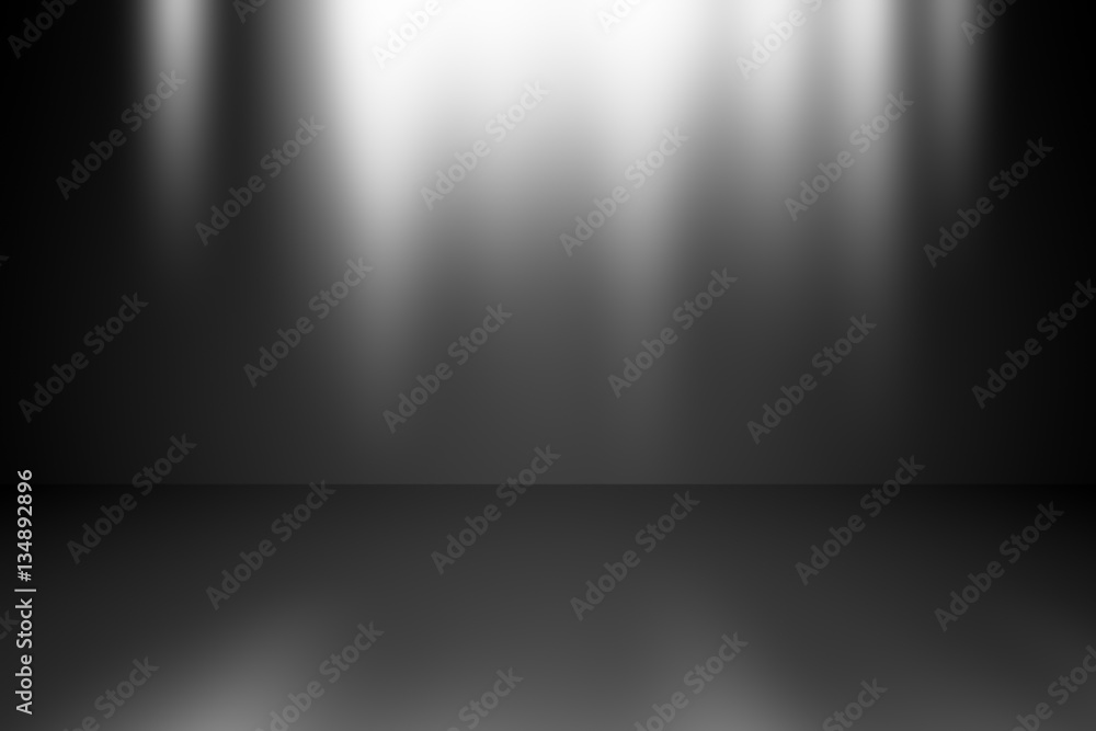 Dark room studio with spotlight backdrop used for background and ...