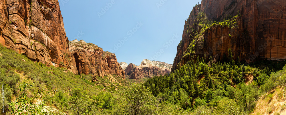 Red rocks nature landscape against blue sky Stock Photo | Adobe Stock