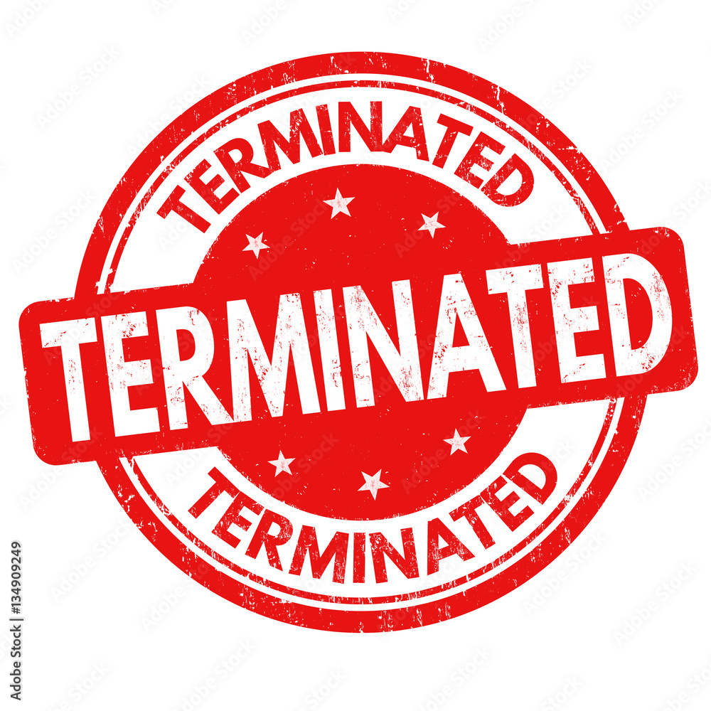 Vettoriale Stock Terminated sign or stamp | Adobe Stock