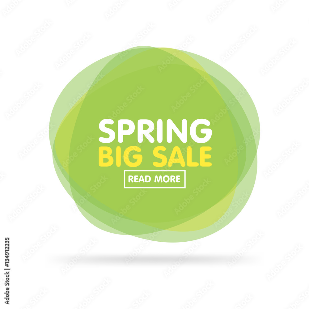 Vector illustration of modern transparent colorful green labels for ...