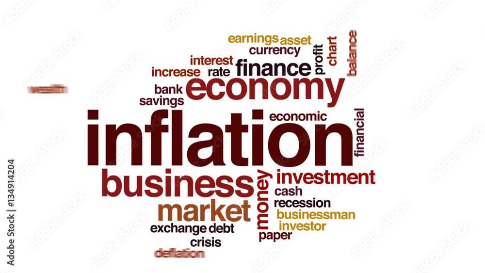 Inflation animated word cloud, text design animation. Stock Video ...