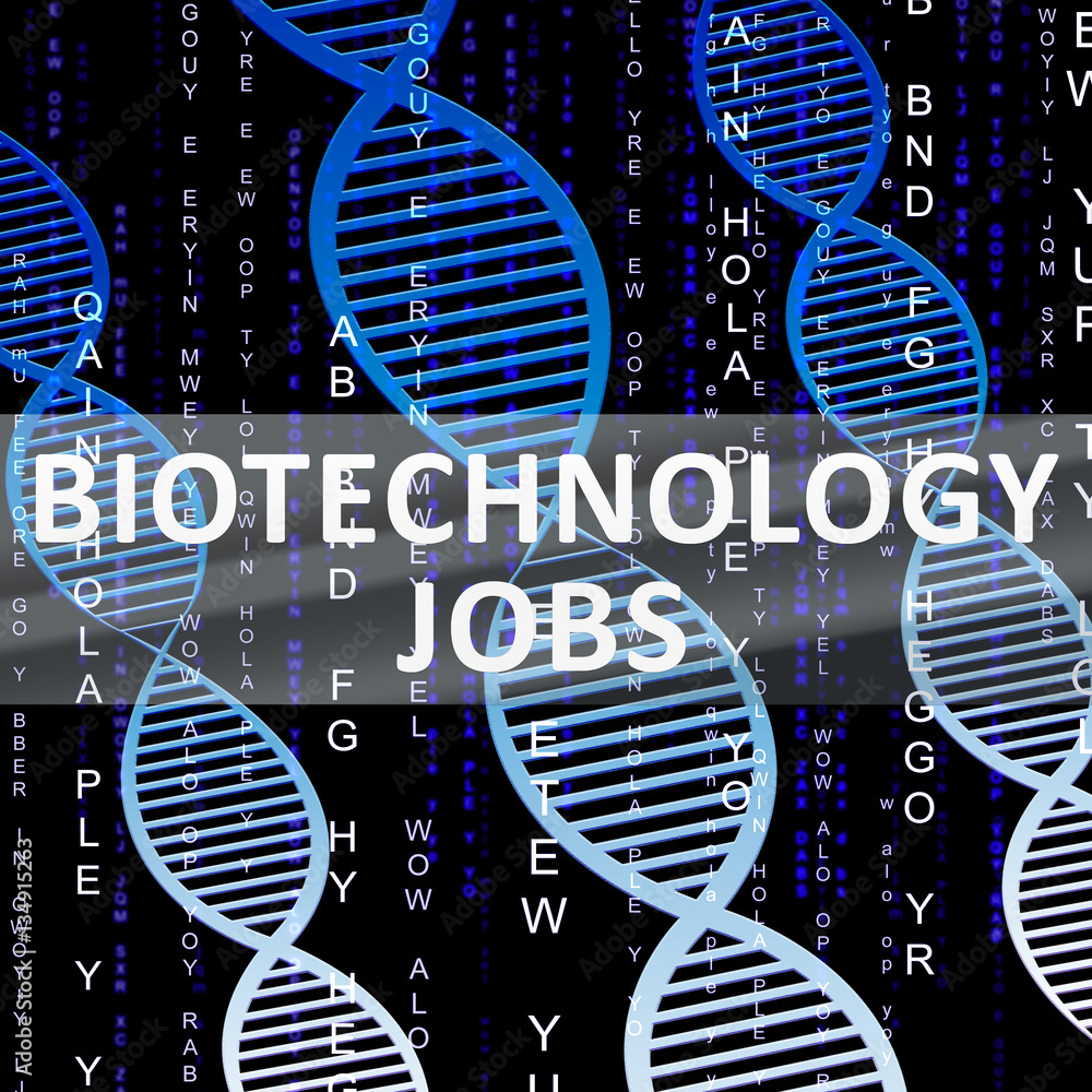 Biotechnology Jobs Shows Biotech Profession 3d Illustration ilustración ...