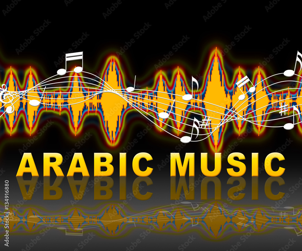 Arabic Music Shows Middle East Sound Tracks Stock-Illustration | Adobe ...