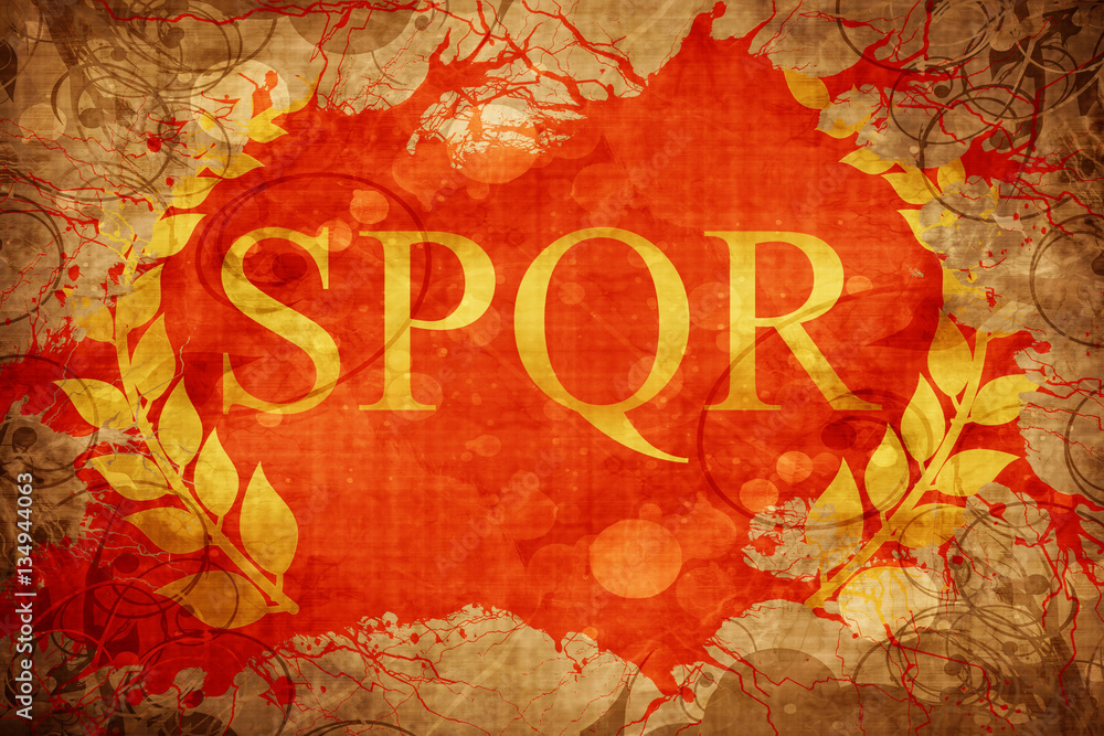 Vintage roman laurel wreath flag Stock Illustration | Adobe Stock