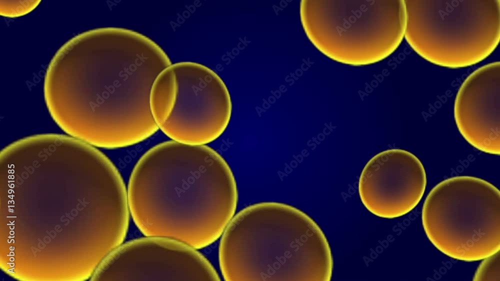 Animated colorful bubbles or balls, 4K abstract motion background for ...