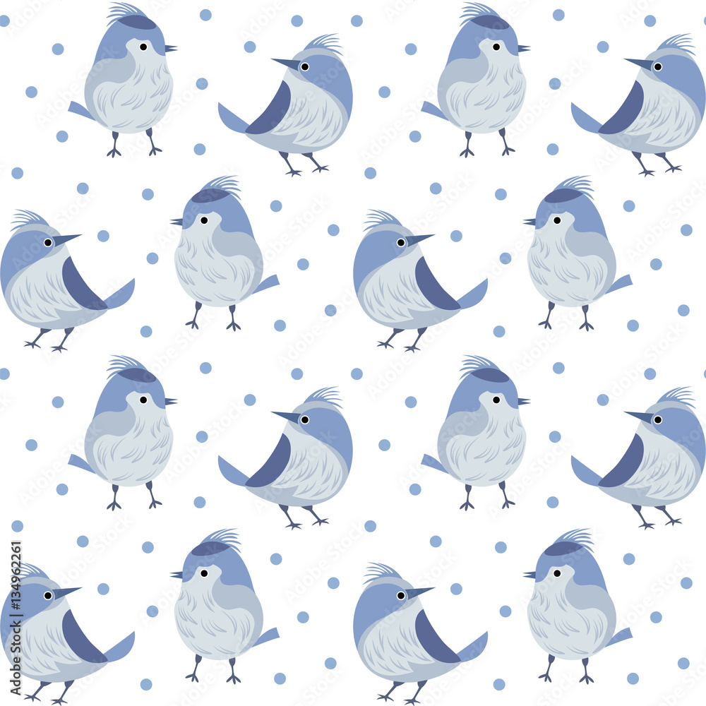drawing birds and polka dots Stock Vector | Adobe Stock