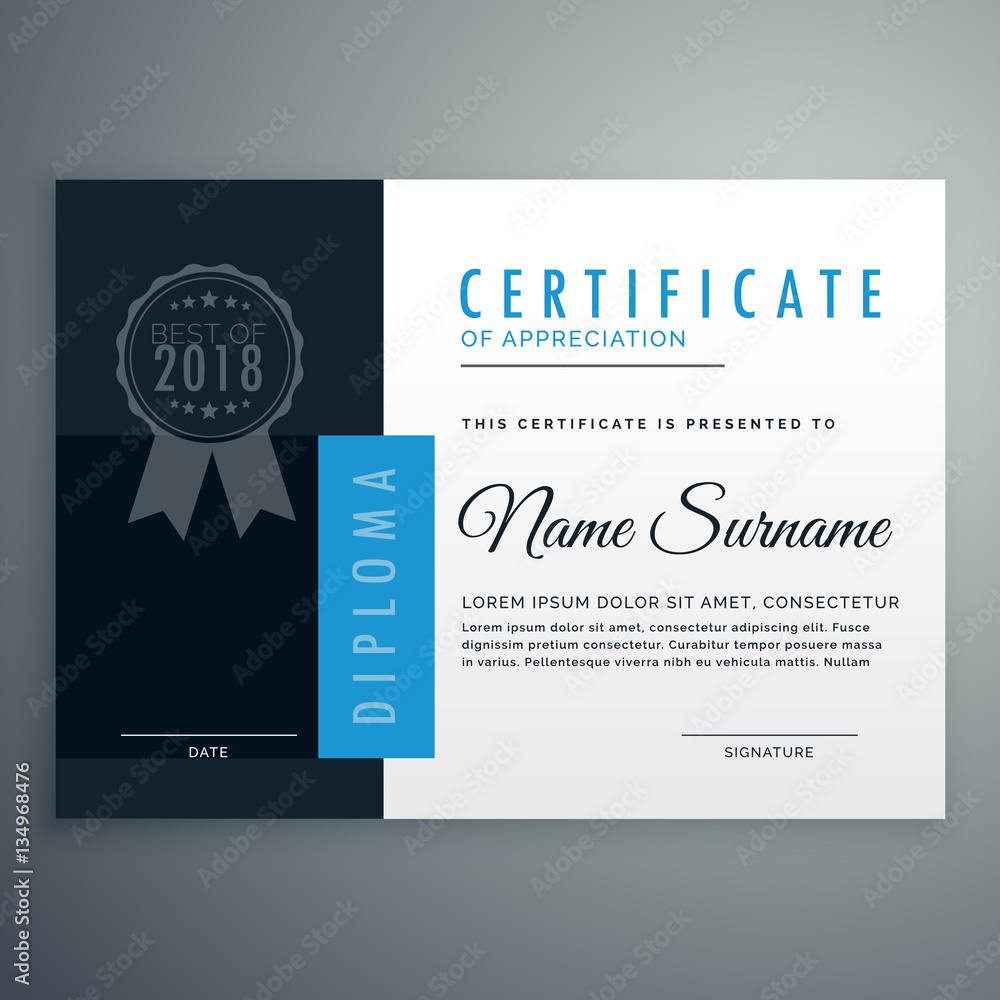 modern diploma certificate design Stock Vector | Adobe Stock