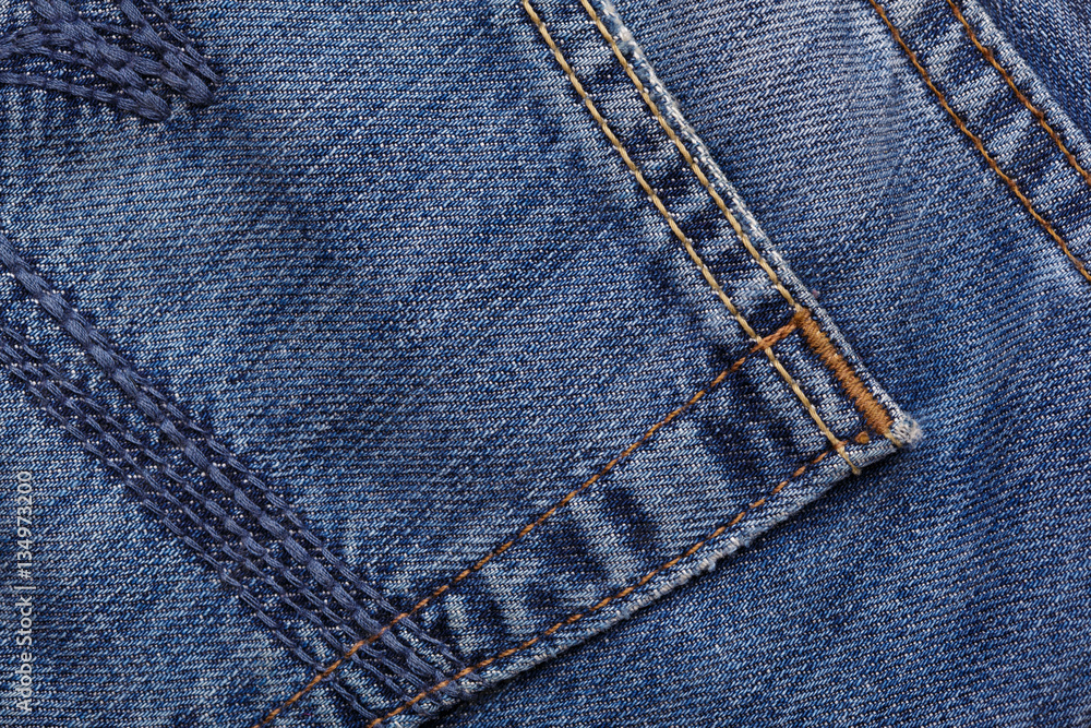 Denim jeans texture background with torn. The texture of the colored ...