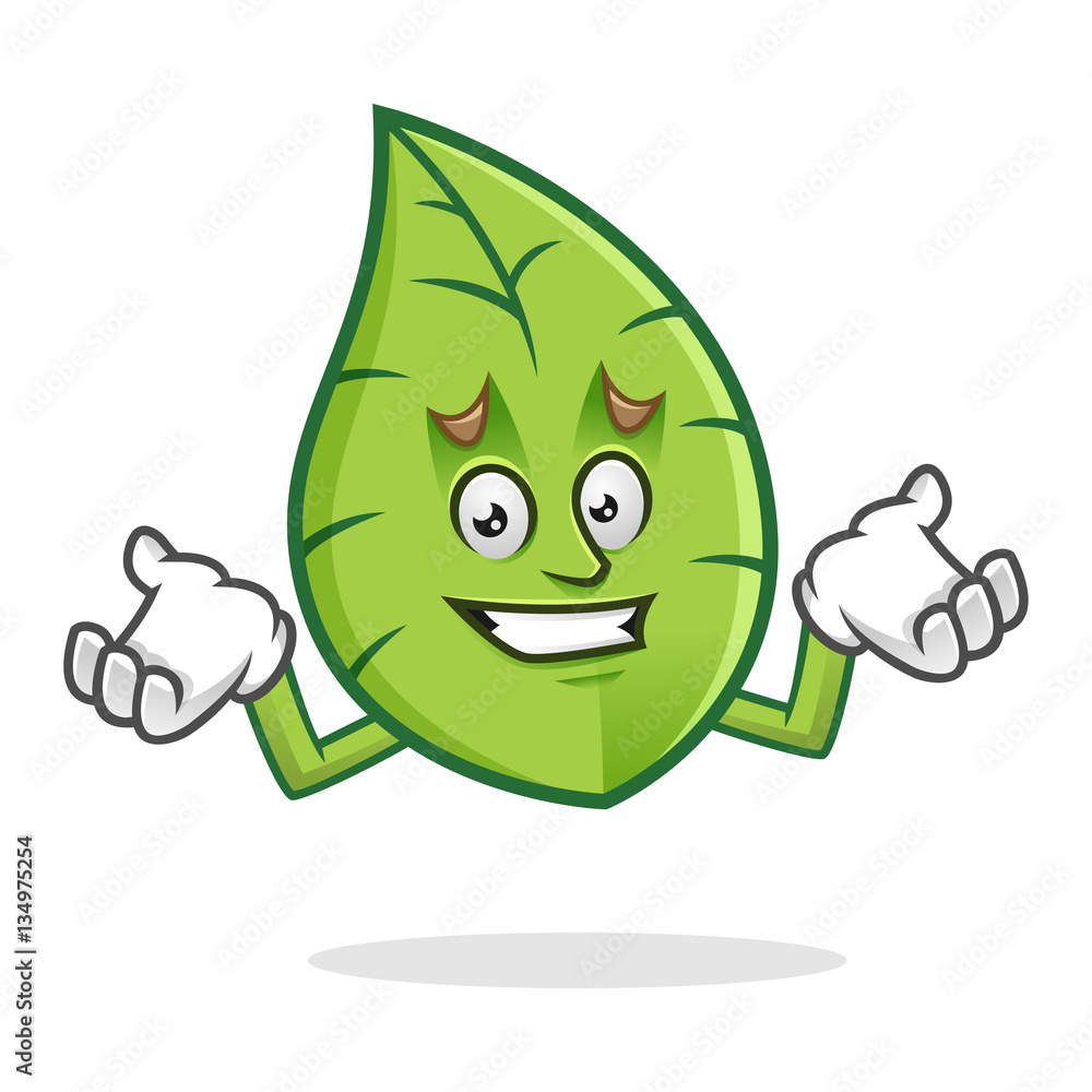 Cartoon Leaf With Face
