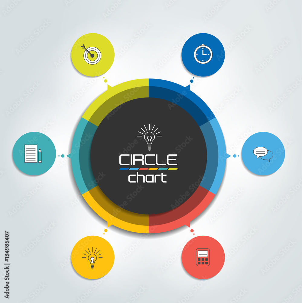Circle infographic chart, diagram, scheme. Stock Vector | Adobe Stock