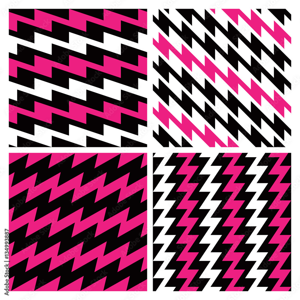 Lightning Zigzag Patterns Stock Vector | Adobe Stock