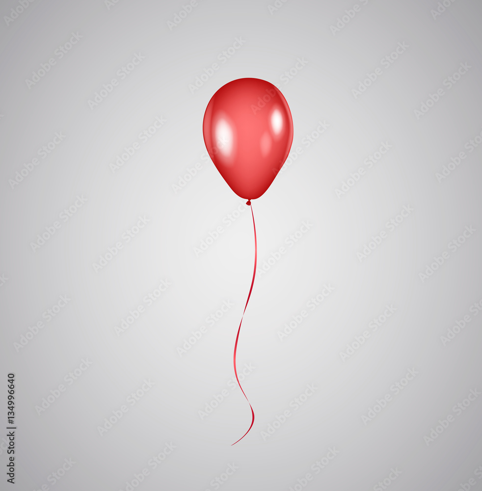 Red balloon mock up isolated. Balloon template design. Stock Vector ...