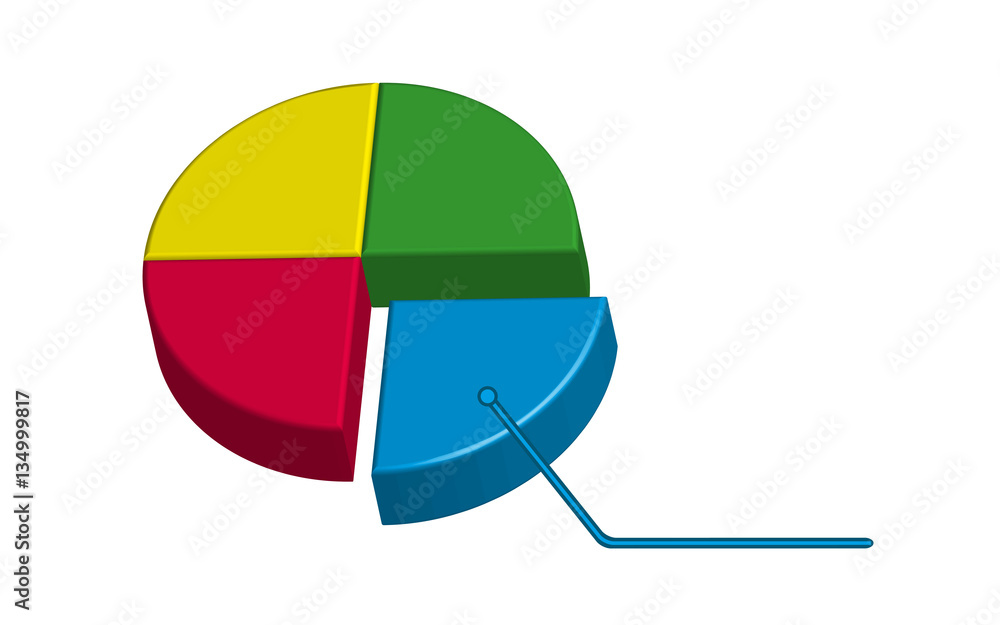 Infographic pie chart in 3D, vector Stock Vector | Adobe Stock