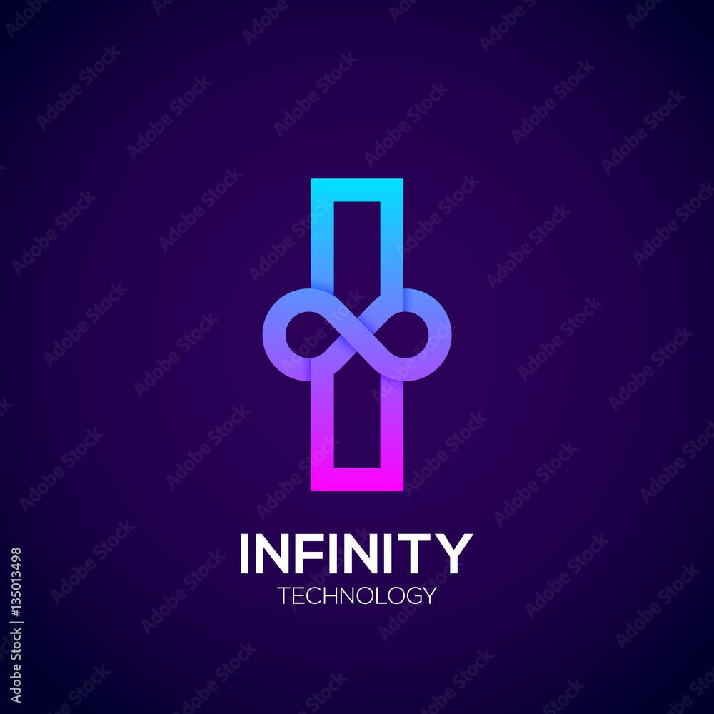 Letter I Colorful Infinity logo,loops,Vector Logo template Stock Vector ...