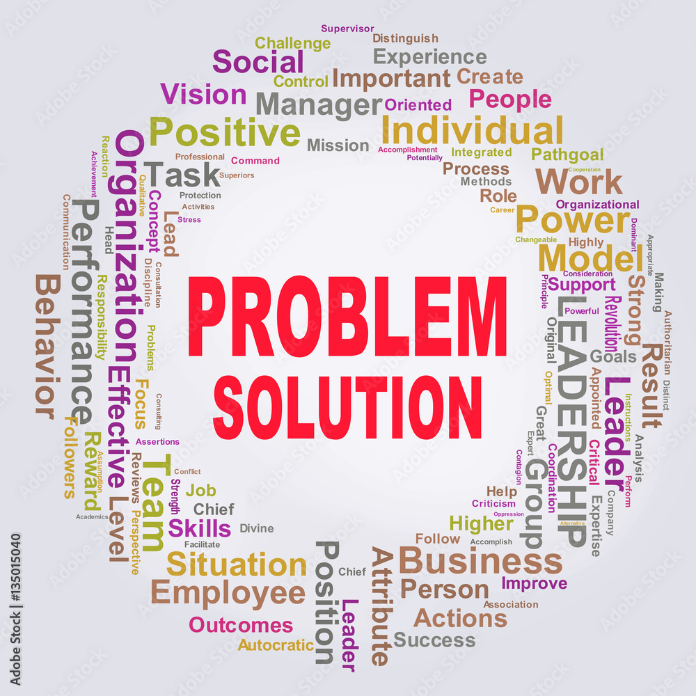 Wordcloud words tags of problem solution Stock Illustration | Adobe Stock