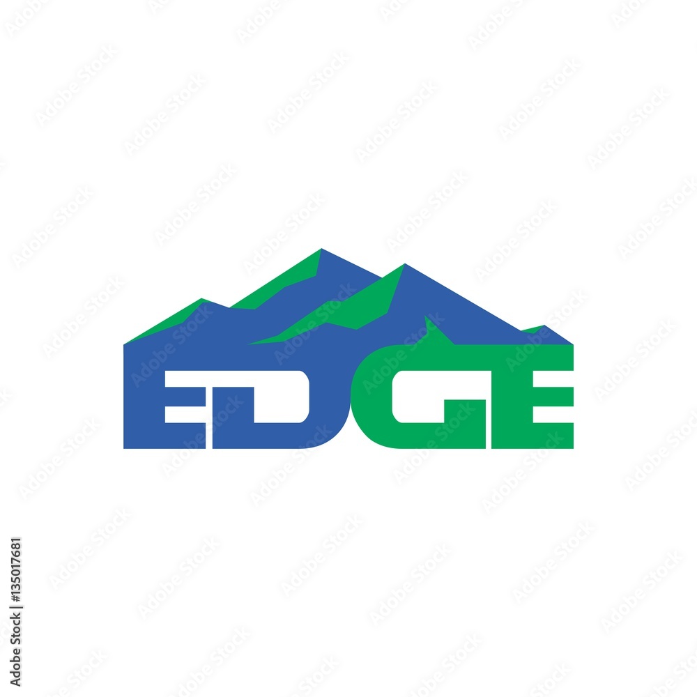 Vettoriale Stock Nature EDGE Mountain Logo Vector | Adobe Stock