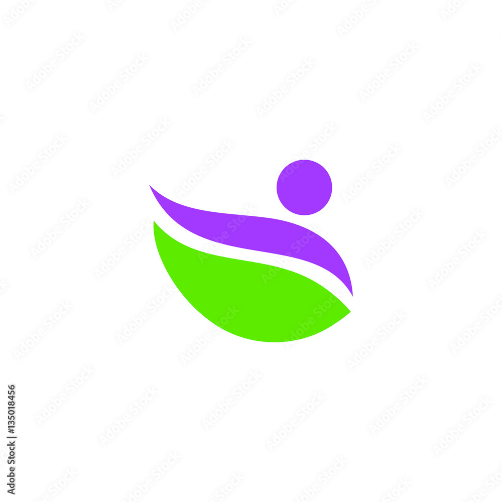 Green People Icon Logo Vector Stock Vector | Adobe Stock