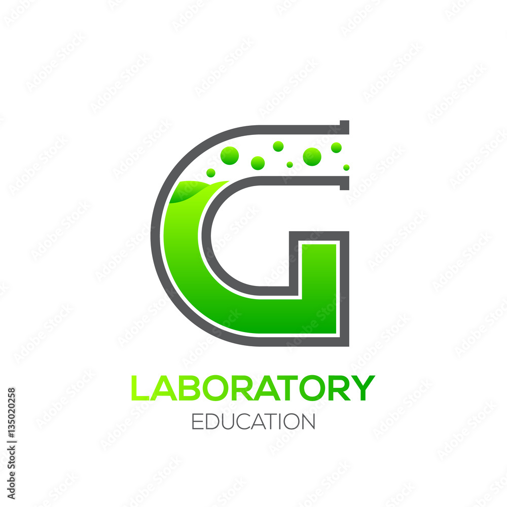 Letter G Green color,Laboratory beaker,Science education,Chemical ...