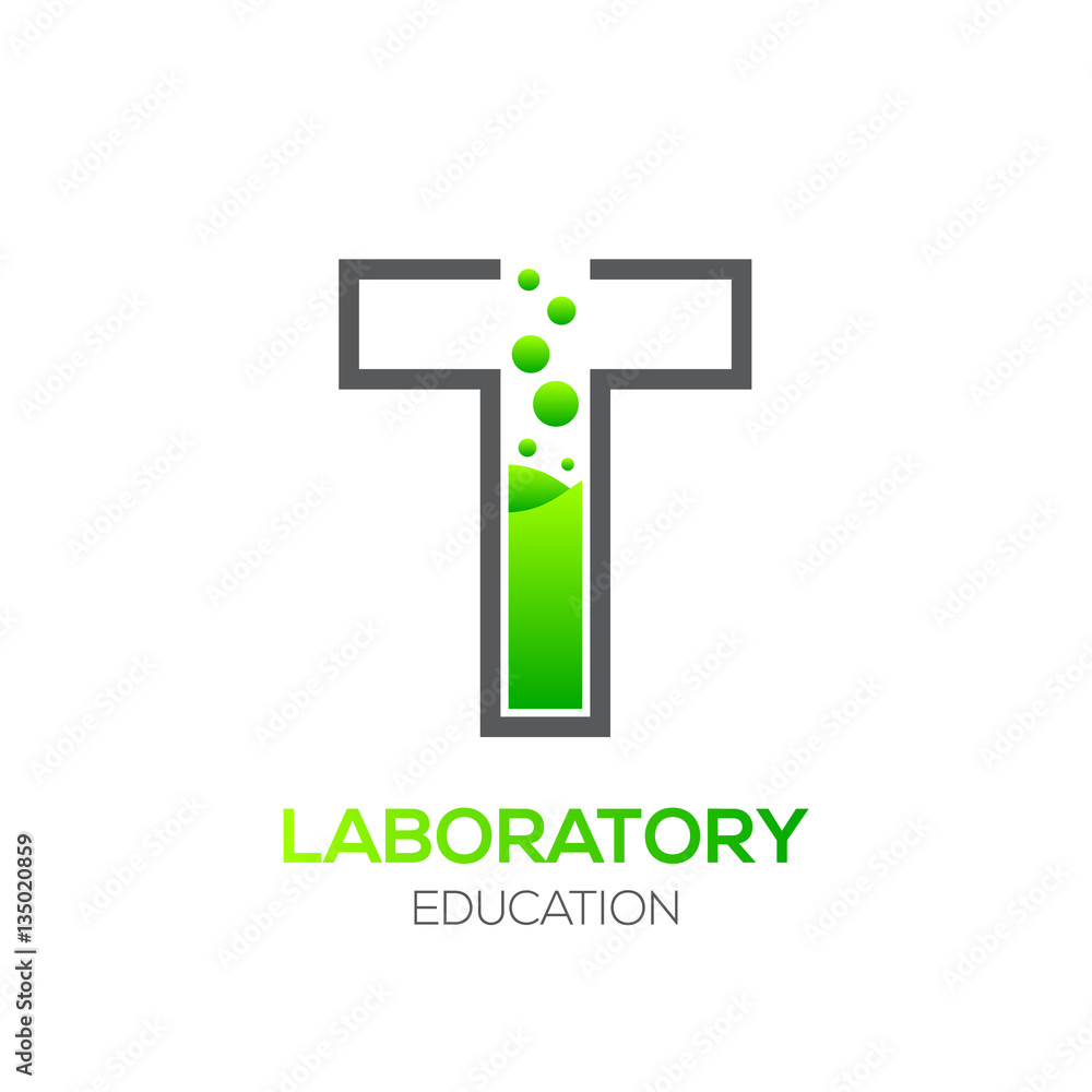 Letter T Green color,Laboratory beaker,Science education,Chemical ...