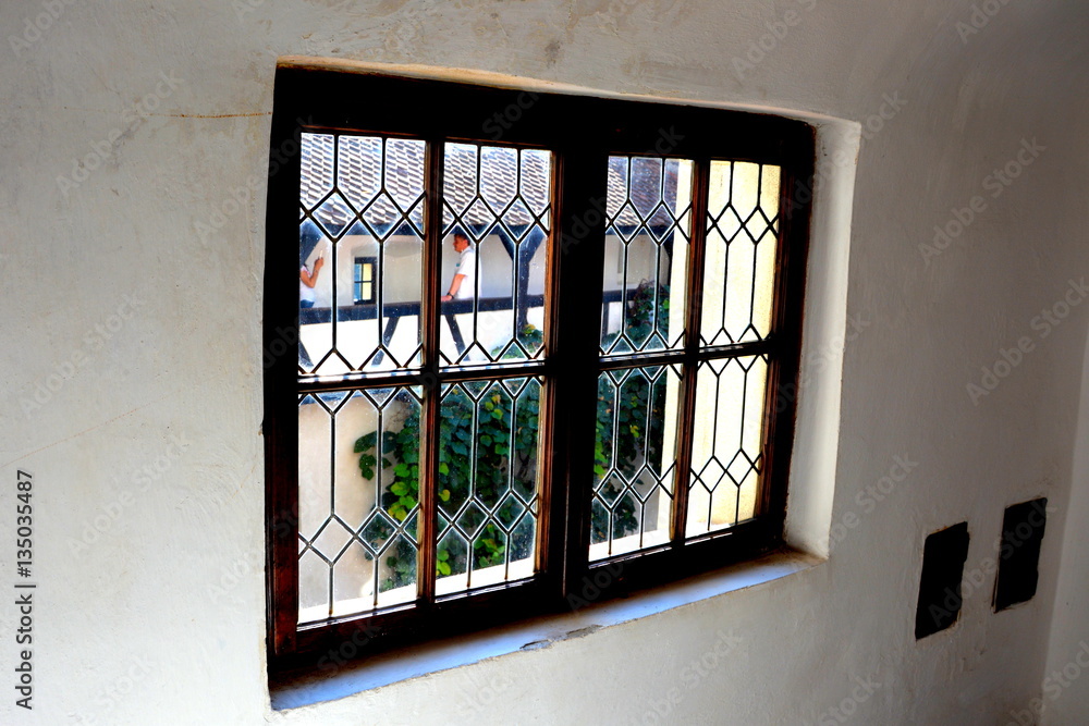 Window in Bran castle, home of Dracula, Brasov, Transylvania. The ... Window in Bran castle, home of Dracula, Brasov, Transylvania. The ...