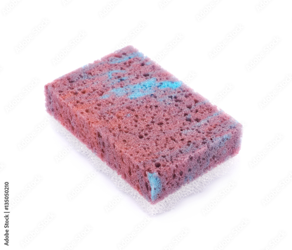 Purple bathing sponge isolated Stock Photo | Adobe Stock