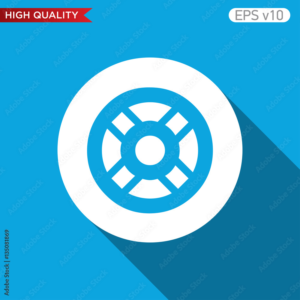 Colored icon or button of rescue circle symbol with background Stock ...