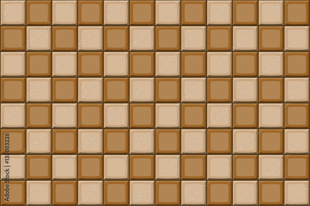 Cartoon hand drown beige and brown seamless tiles texture. Vector ...