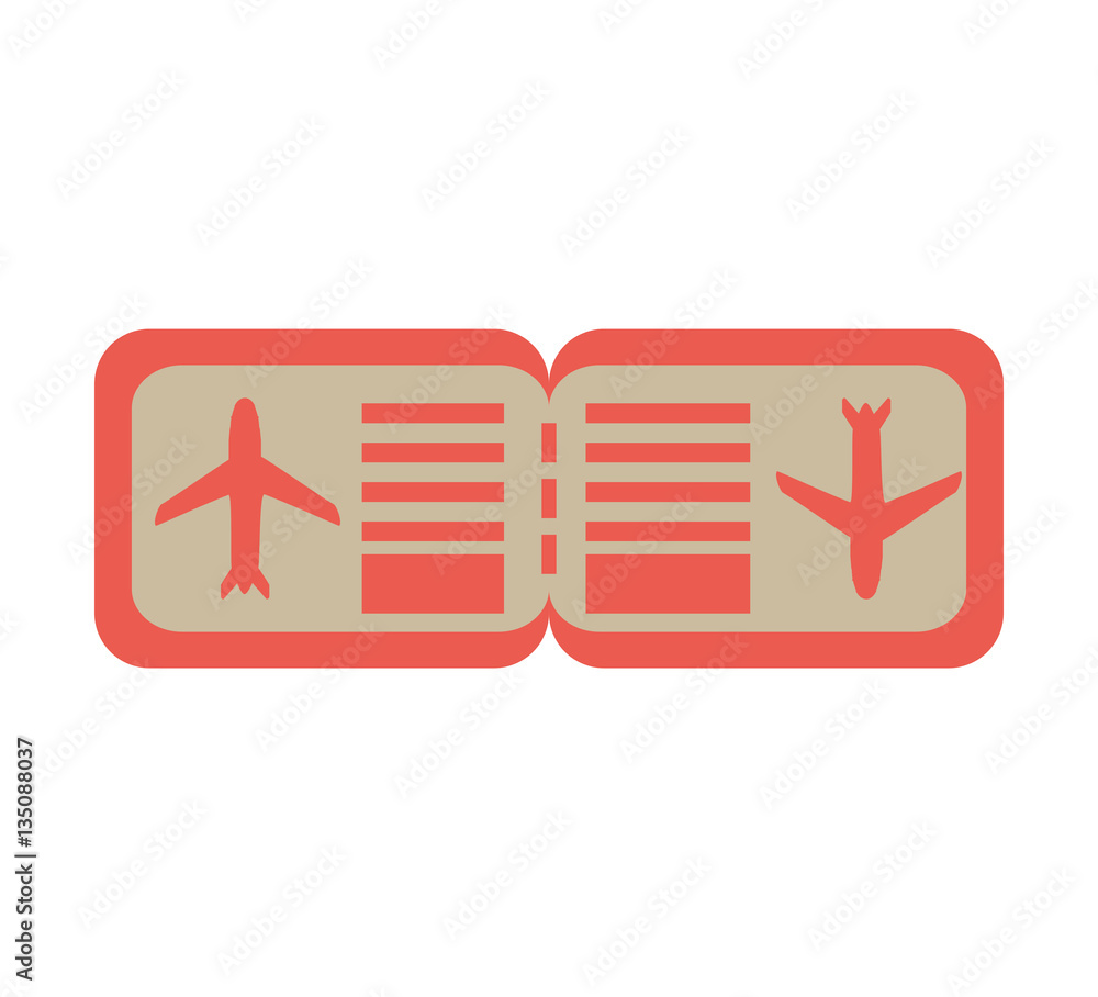 Airline Boarding Pass Travel Vector Illustration Eps 10 Stock Vector