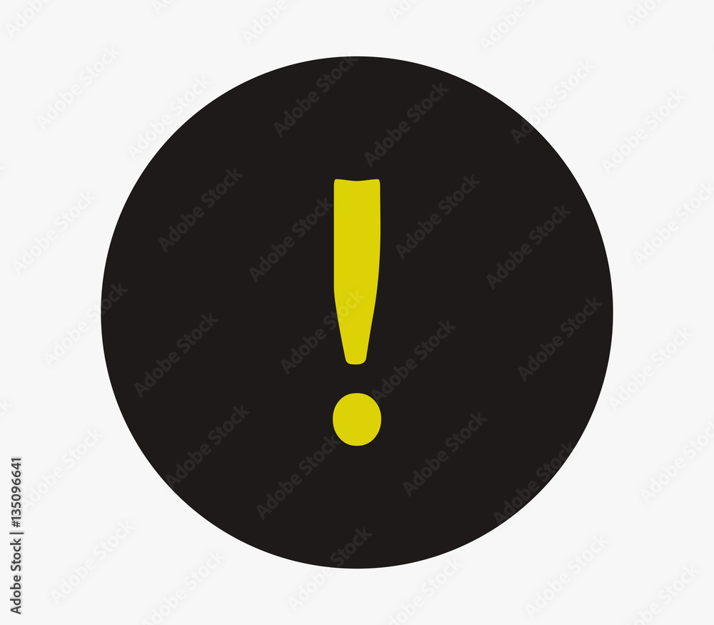 sign with exclamation point Stock Vector | Adobe Stock