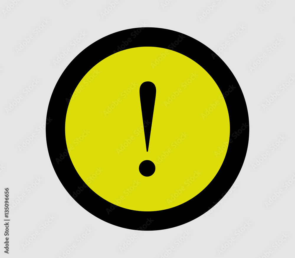 sign with exclamation point Stock Vector | Adobe Stock