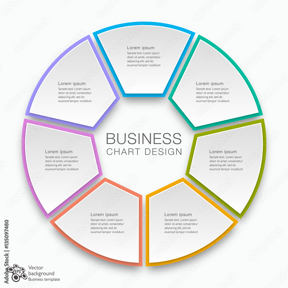 Business Chart Design 7-Step #Vector Graphic Stock Vector | Adobe Stock