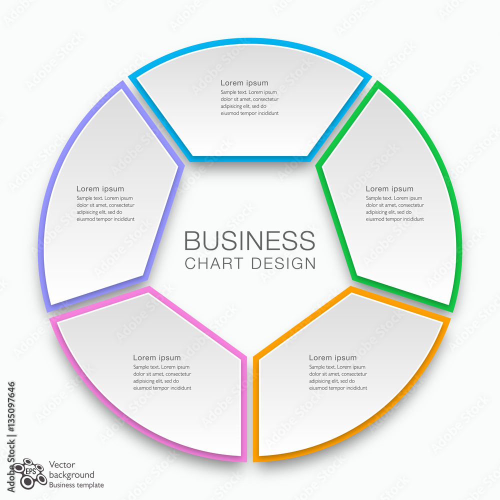 Business Chart Design 5-Step #Vector Graphic Stock Vector | Adobe Stock