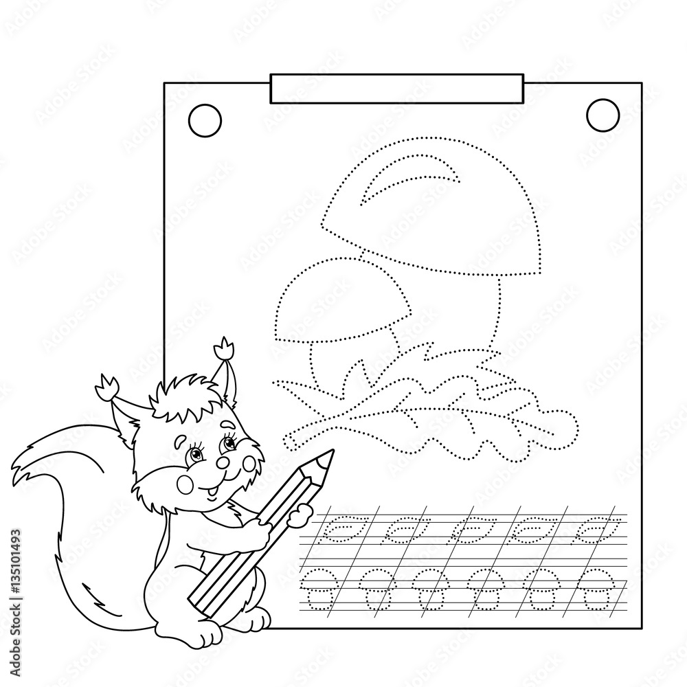 Vecteur Stock Connect the dots picture and coloring page. Tracing ...