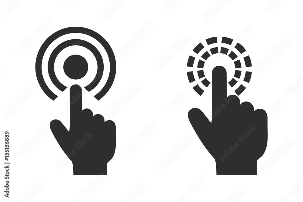 Touch - vector icon. Stock Vector | Adobe Stock