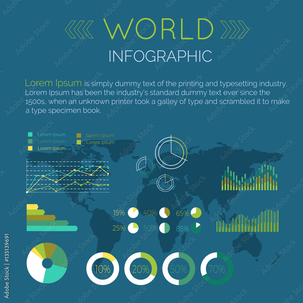 Word Infographic Flat Design Vector Illustration Stock Vector | Adobe Stock