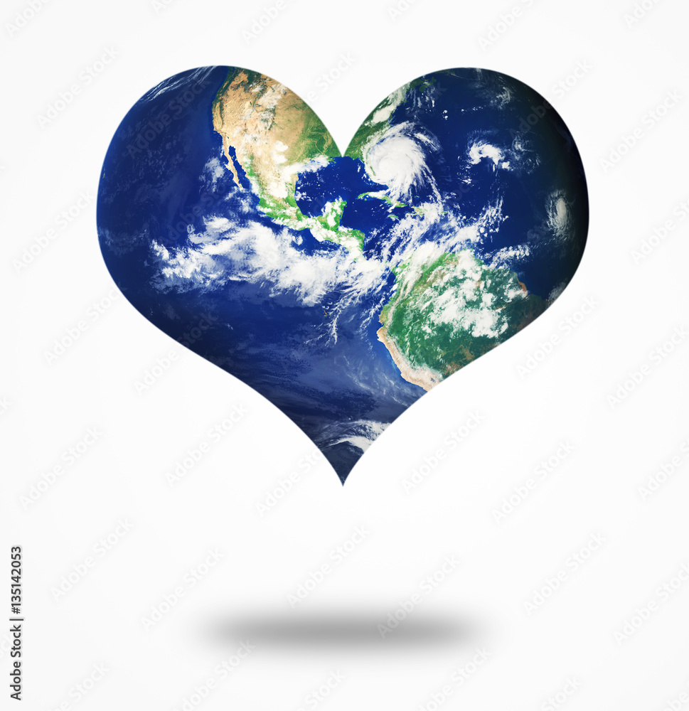 Heart made from earth. Elements of this image furnished by NASA Stock ...