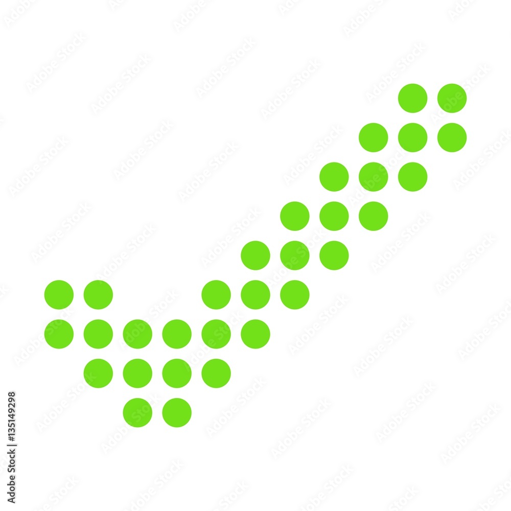 Isoliertes Häkchen Symbol aus grünen Punkten Stock-Illustration | Adobe ...