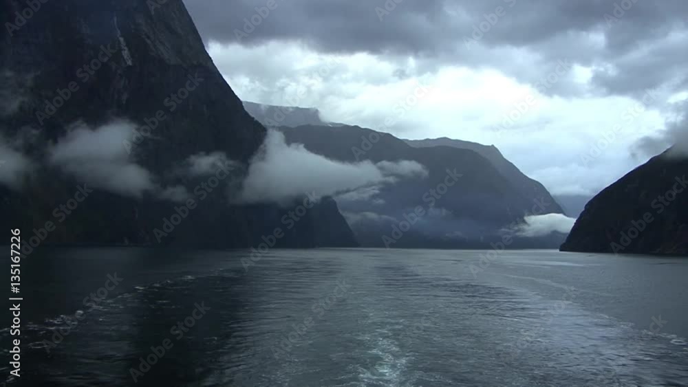 New Zealand Fjords Milford Sound Stock Video | Adobe Stock