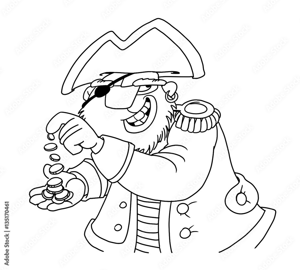 Black White And Gold Pirate Coins Clip Art