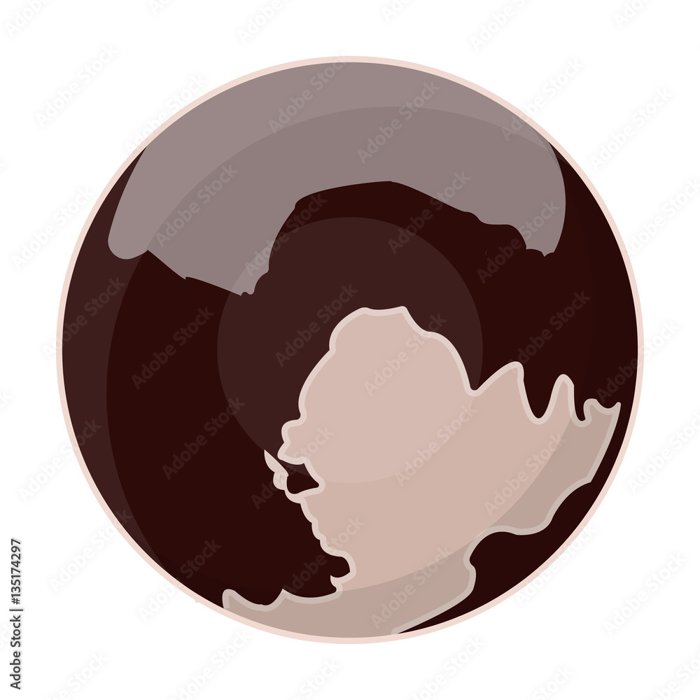 Pluto icon in cartoon style isolated on white background. Planets ...