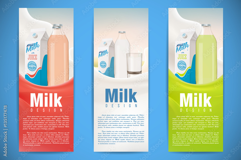 Milk design vector illustration with milk splash and bottle Stock ...