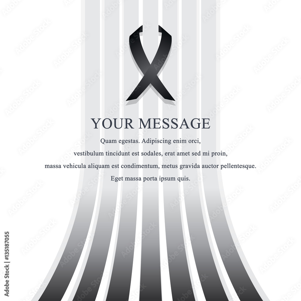 Funeral notice with abstract timeless motive entering Heaven. Obituary ...