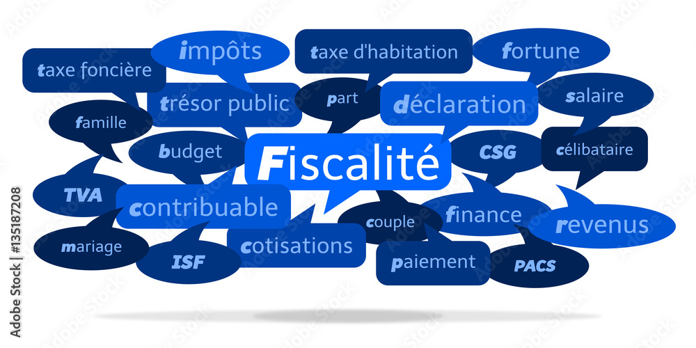 Nuage de Mots Fiscalité v3 Stock-Vektorgrafik | Adobe Stock