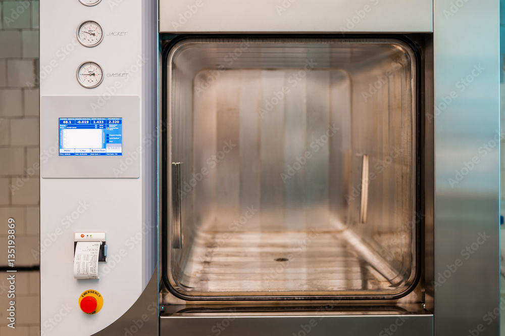 Sterilization systems. Horizontal steam sterilizer Stock Photo | Adobe ...