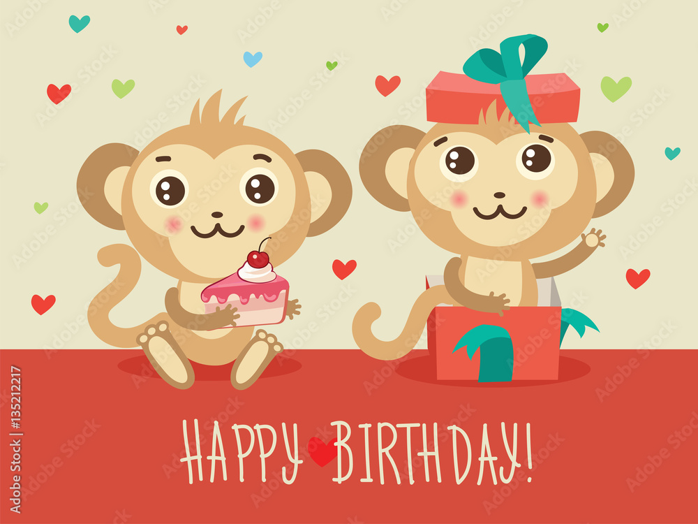 Happy Birthday Cute Monkey