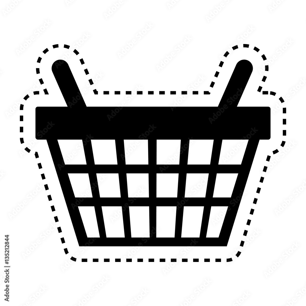 basket shopping commercial icon vector illustration design Stock Vector ...