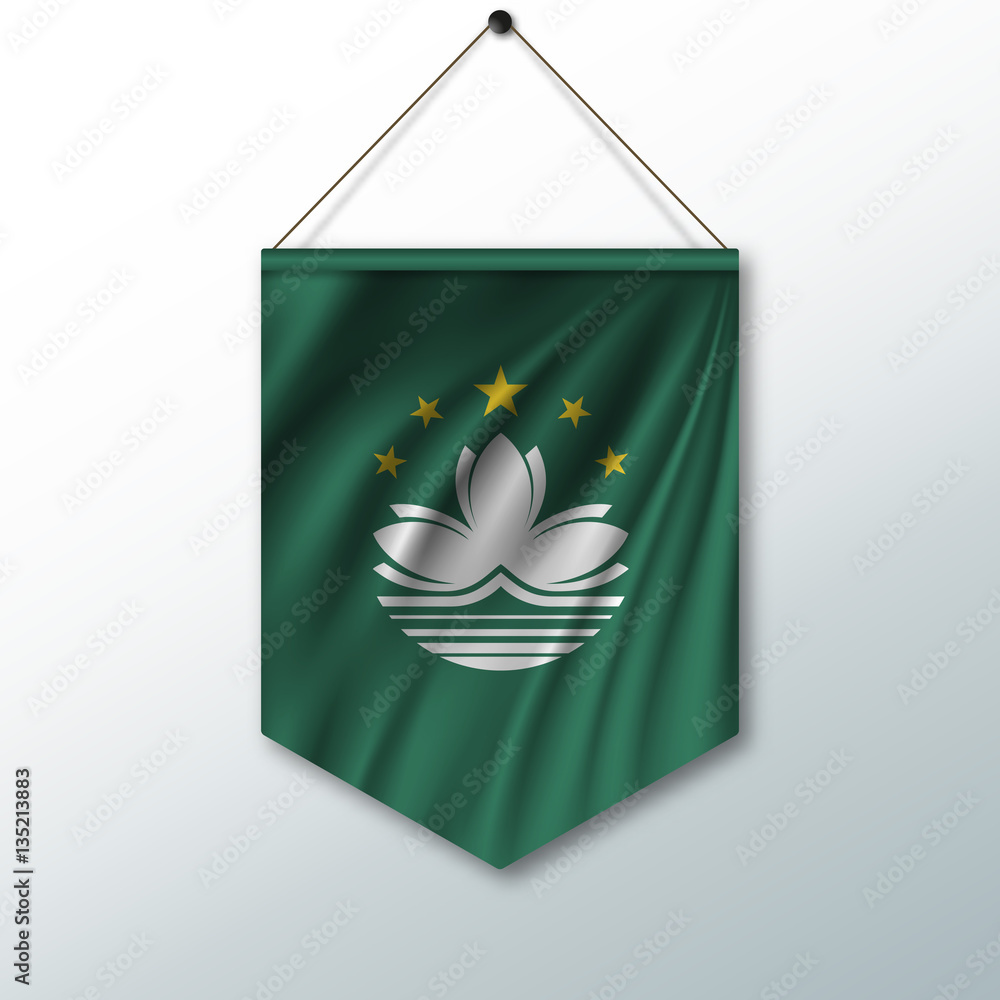 Vetor de The national flag of Macau. The symbol of the state in the ...