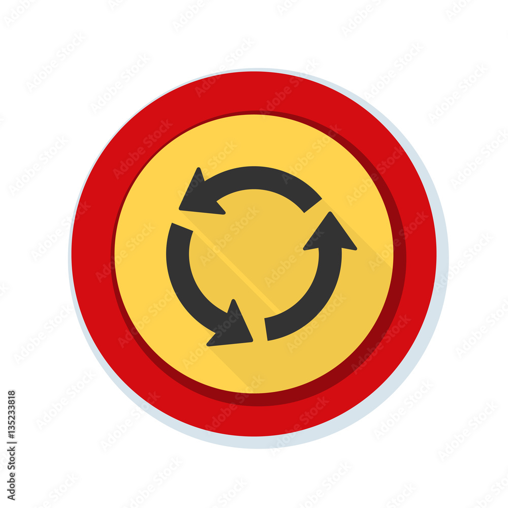 Roundabout Sign Illustration Stock Vector | Adobe Stock