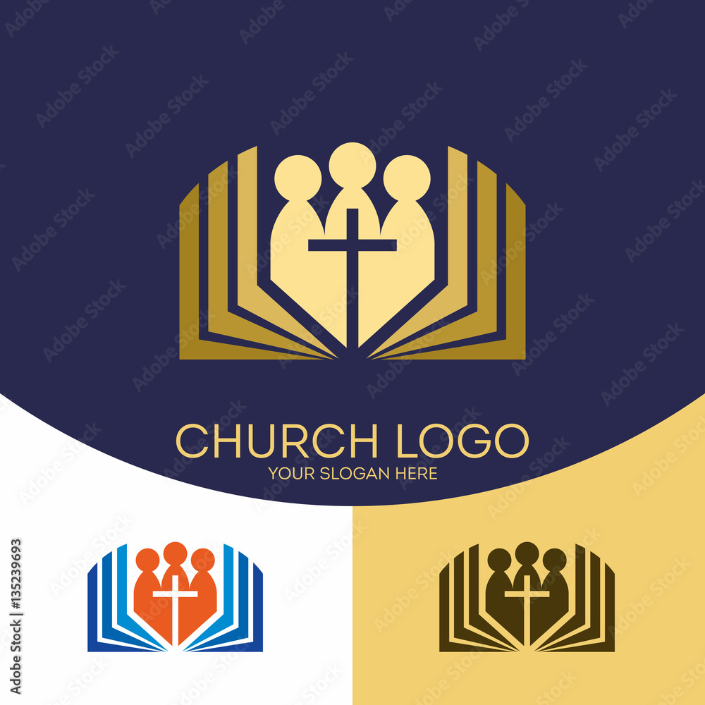 Church logo. Christian symbols. Christian symbols. Believers in the ...